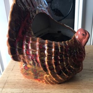 None | Holiday | Vintage Porcelain Turkey Planter | Poshmark